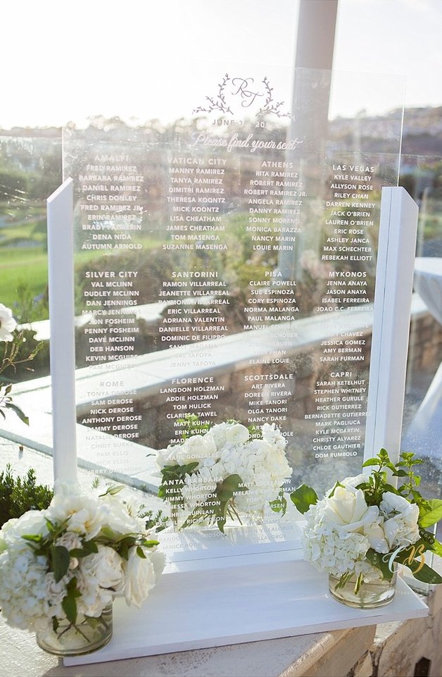 Acrylic Seating Chart With Stand – Jen Simpson Design, LLC