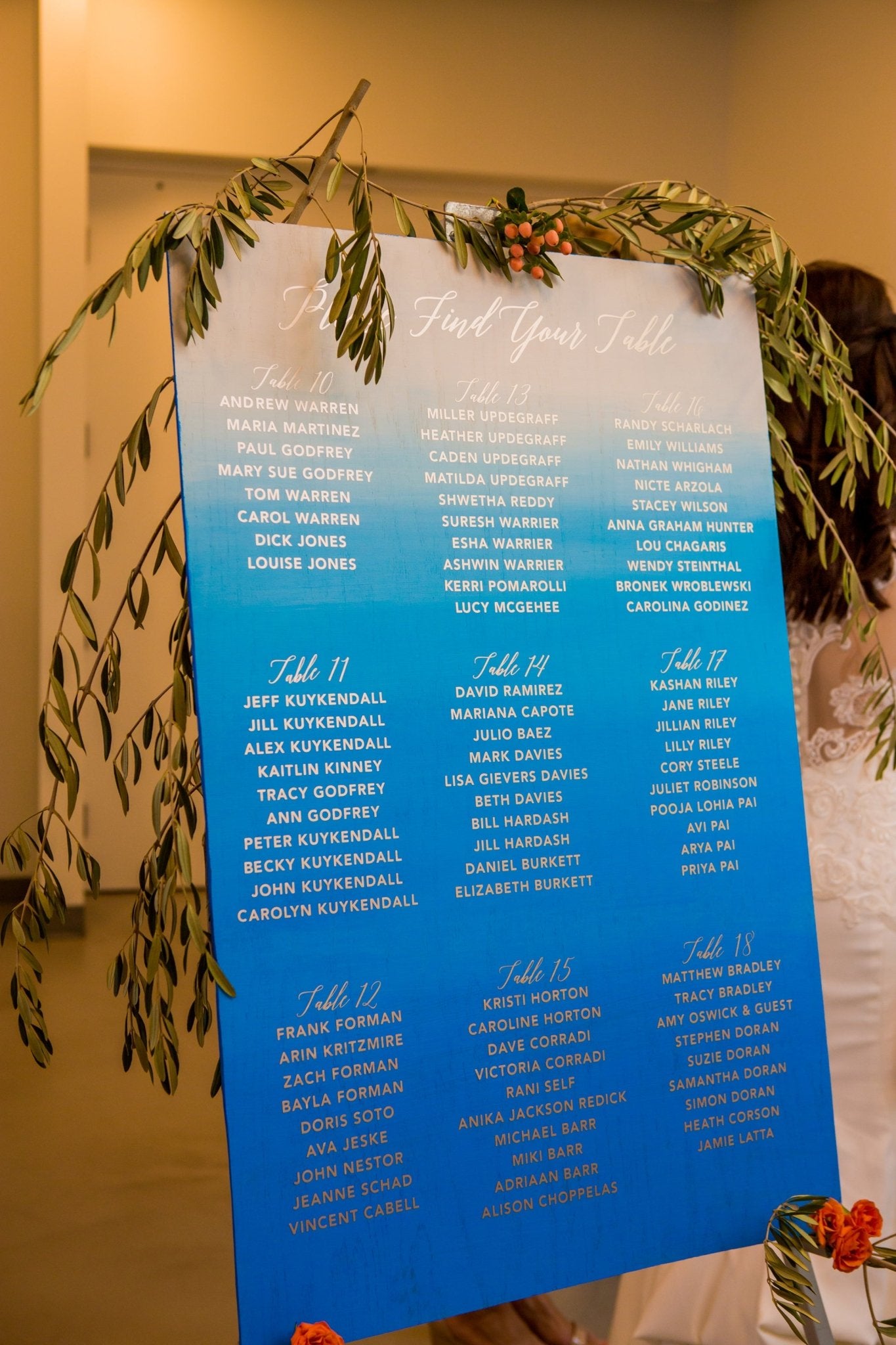 Painted Seating Chart With Gold Vinyl – Jen Simpson Design, LLC