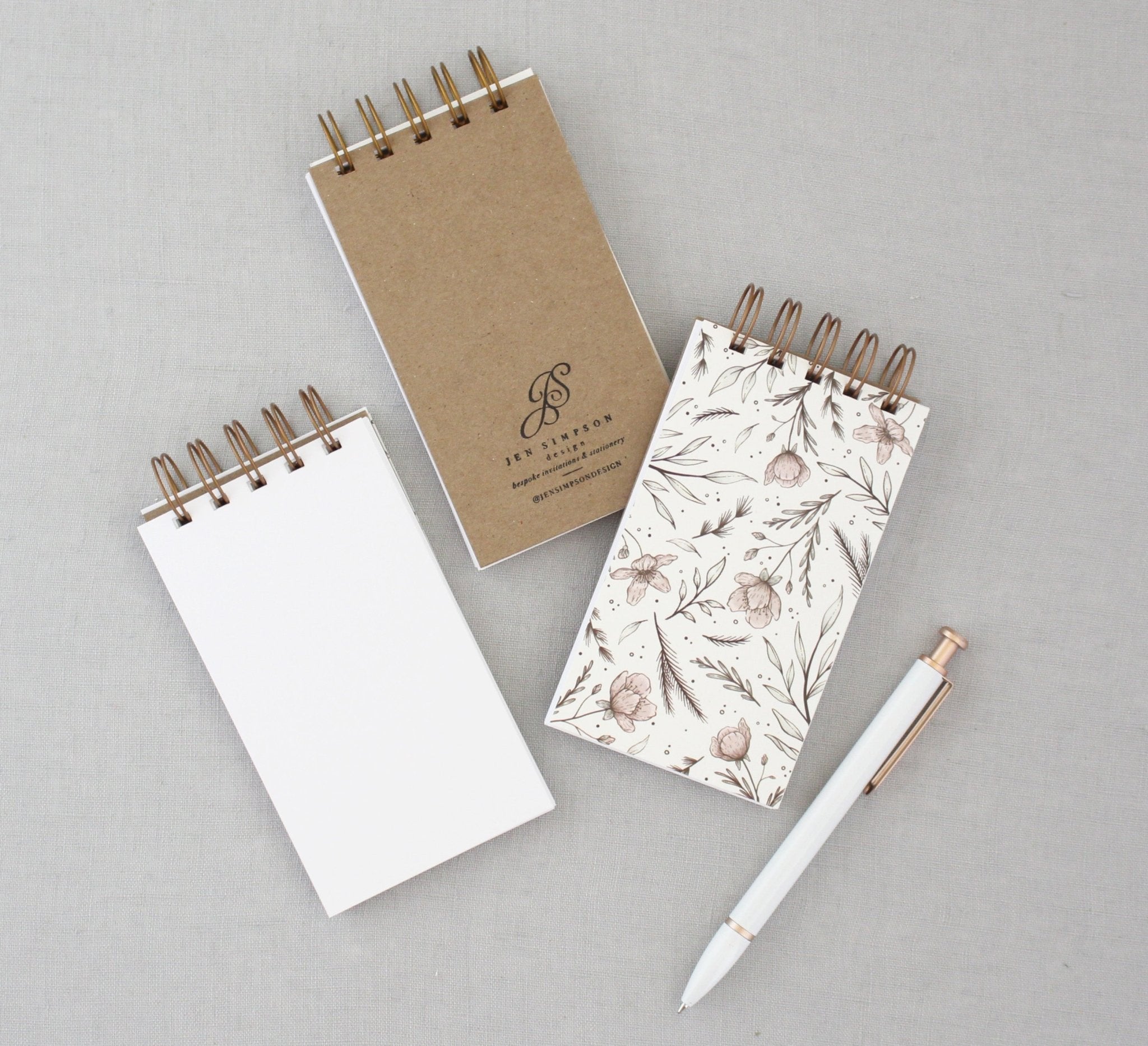 Pink Floral // Mini Jotter – Jen Simpson Design, LLC