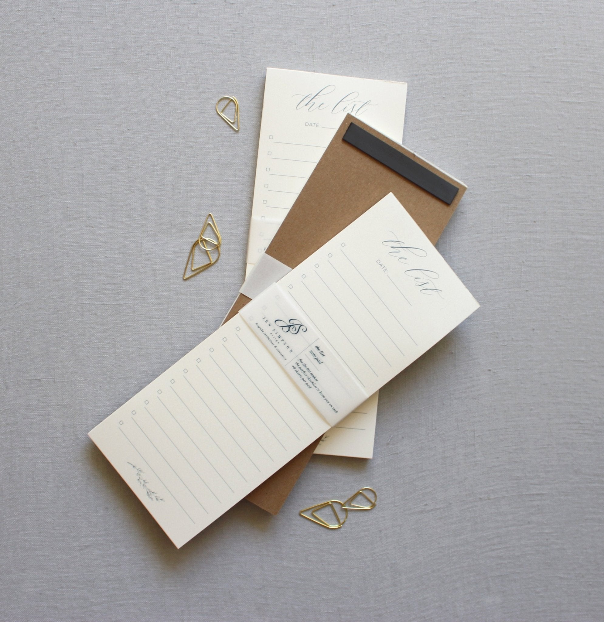 Elegant to do list notepads & planner notepads | Jen Simpson Design, LLC